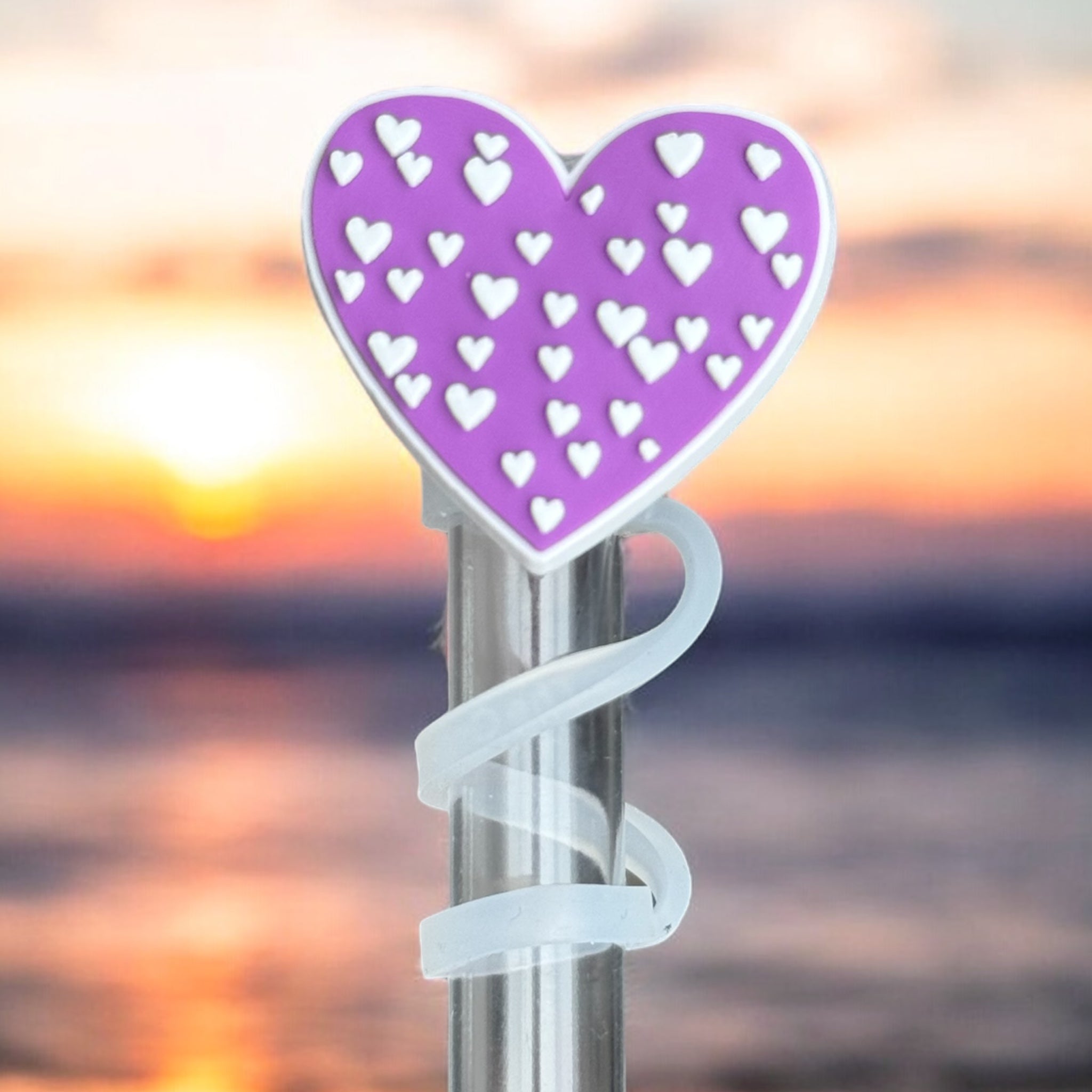 Purple Heart | Silicone | Straw Topper 10mm – Next Nirvana
